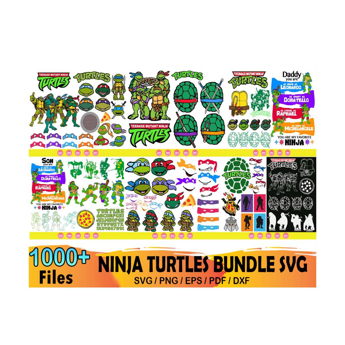 1000 Ninja Turtle Bundle Svg Ninja Svg Ninja Turtle Svg Inspire Uplift