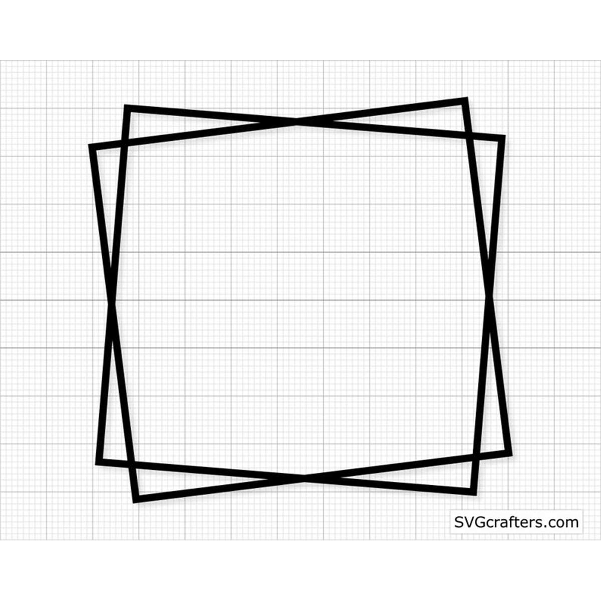 Square Frame Svg, Square Frame Png, Square monogram frame sv | Inspire ...