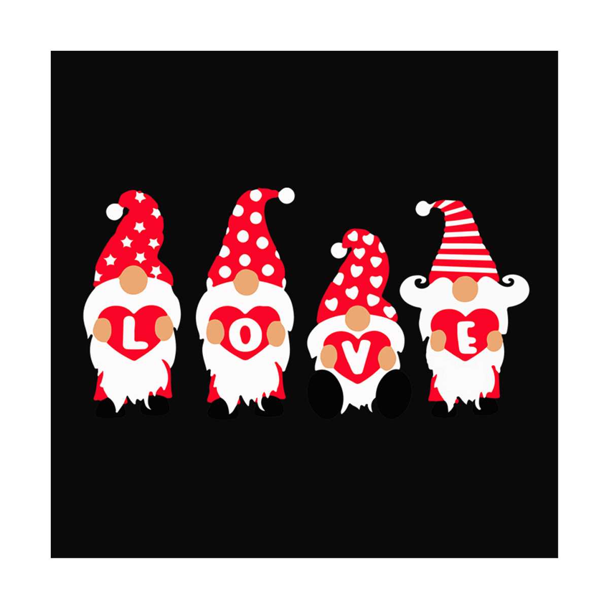 Three Gnomes Holding Hearts Svg Files For Silhouette Files Inspire