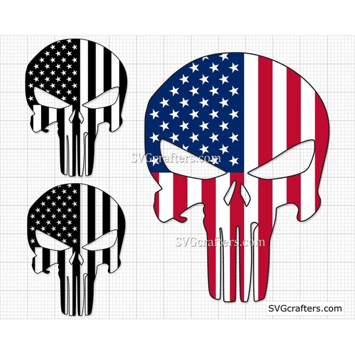 American Punisher Flag svg, Punisher svg, Punisher skull svg - Inspire ...