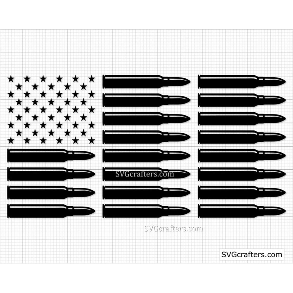 Bullet Flag svg, Gun Flag svg, Rifle flag svg, Guns svg, 2nd - Inspire ...