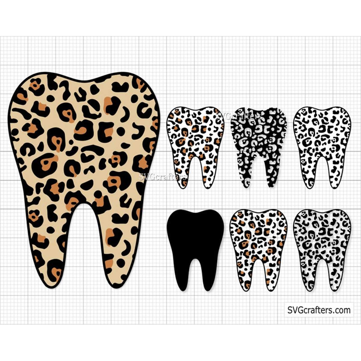 Leopard Print Tooth svg, dental svg, Teeth Svg, Dentist Toot - Inspire ...