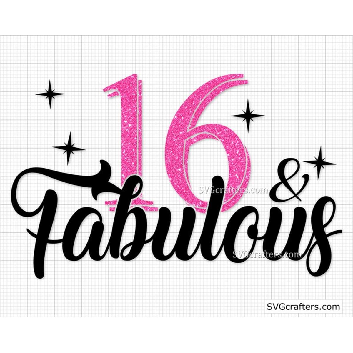 16 And Fabulous svg, 16th birthday svg, sweet 16 svg, birthd | Inspire ...