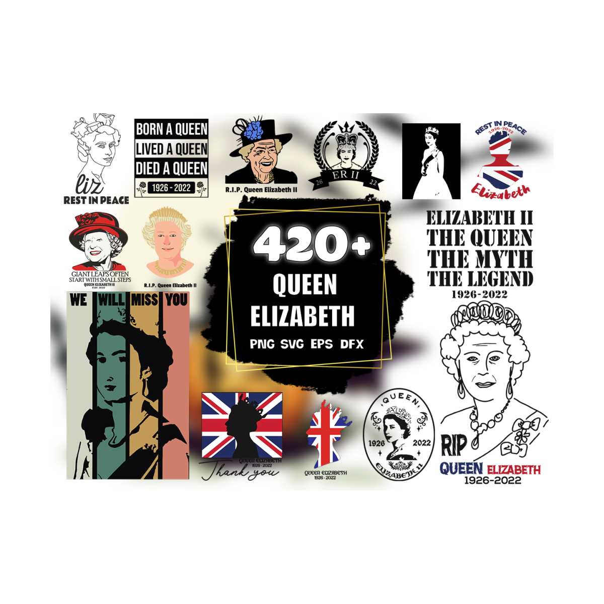 420 Queen Elizabeth Bundle Svg, Queen Elizabeth Png, Queens | Inspire ...