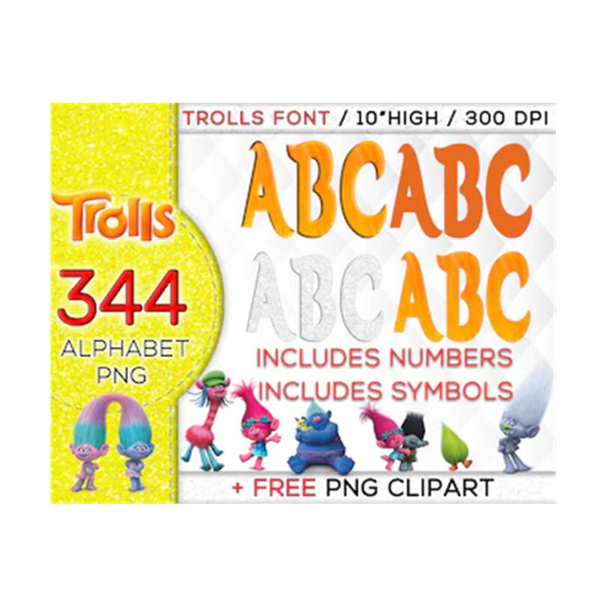 Trolls Alphabet Png, Trolls Font Png, Trolls Stickers Png, D | Inspire ...