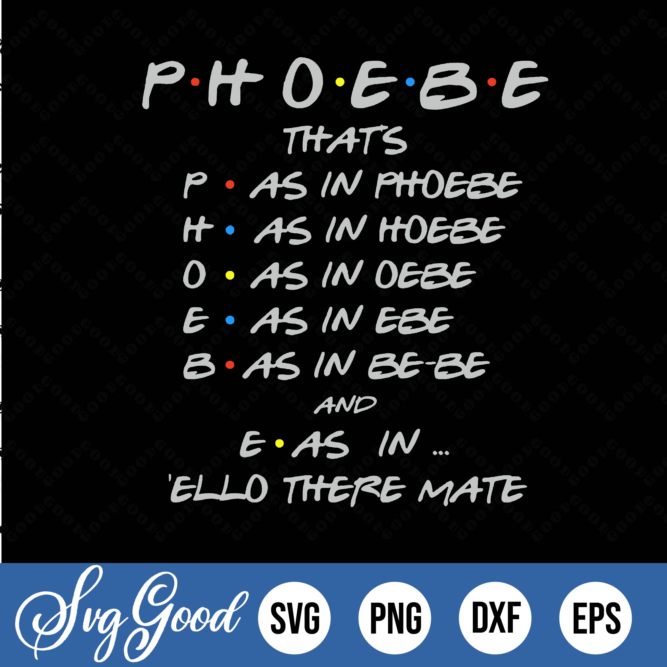 Phoebe That's P As In Phoebe Png Svg, Spelling The Word Phoe | Inspire ...