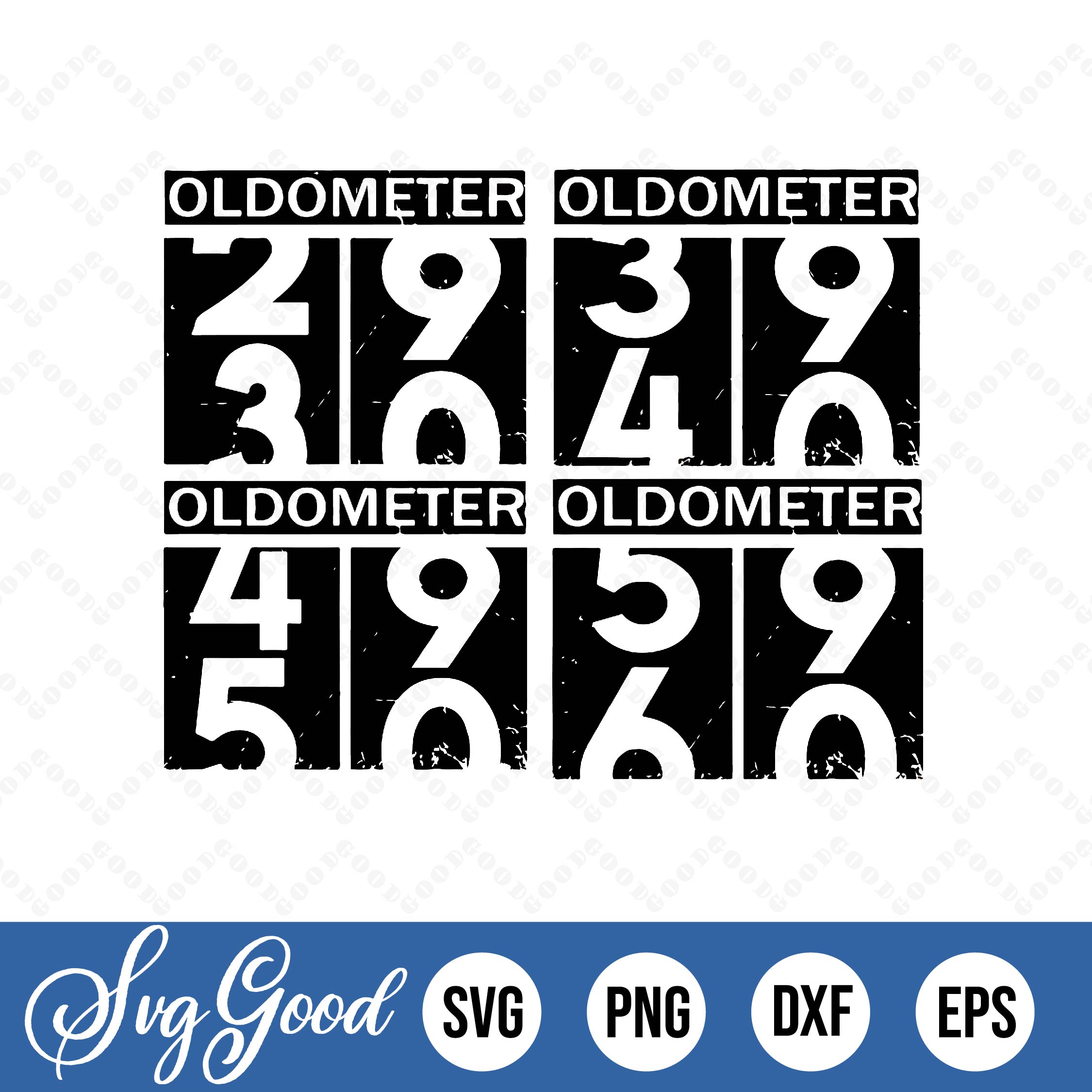 Vintage Oldometer 29-30th Birthday Png Svg, Oldometer 39-34 | Inspire ...