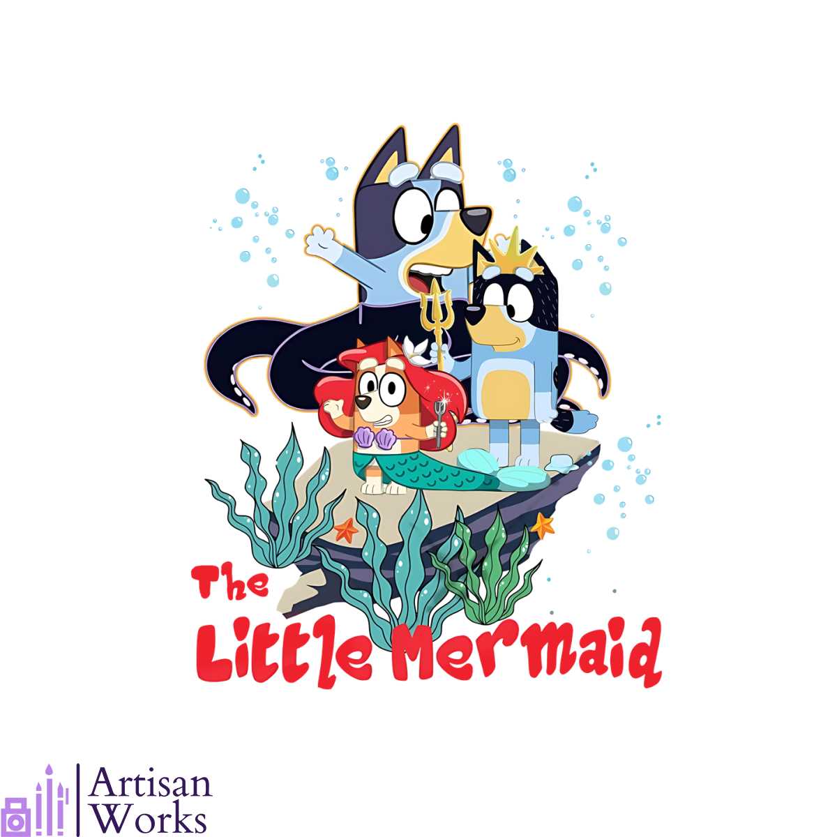 bluey and bingo Adventure The Little Mermaid Svg Digital Fil | Inspire ...