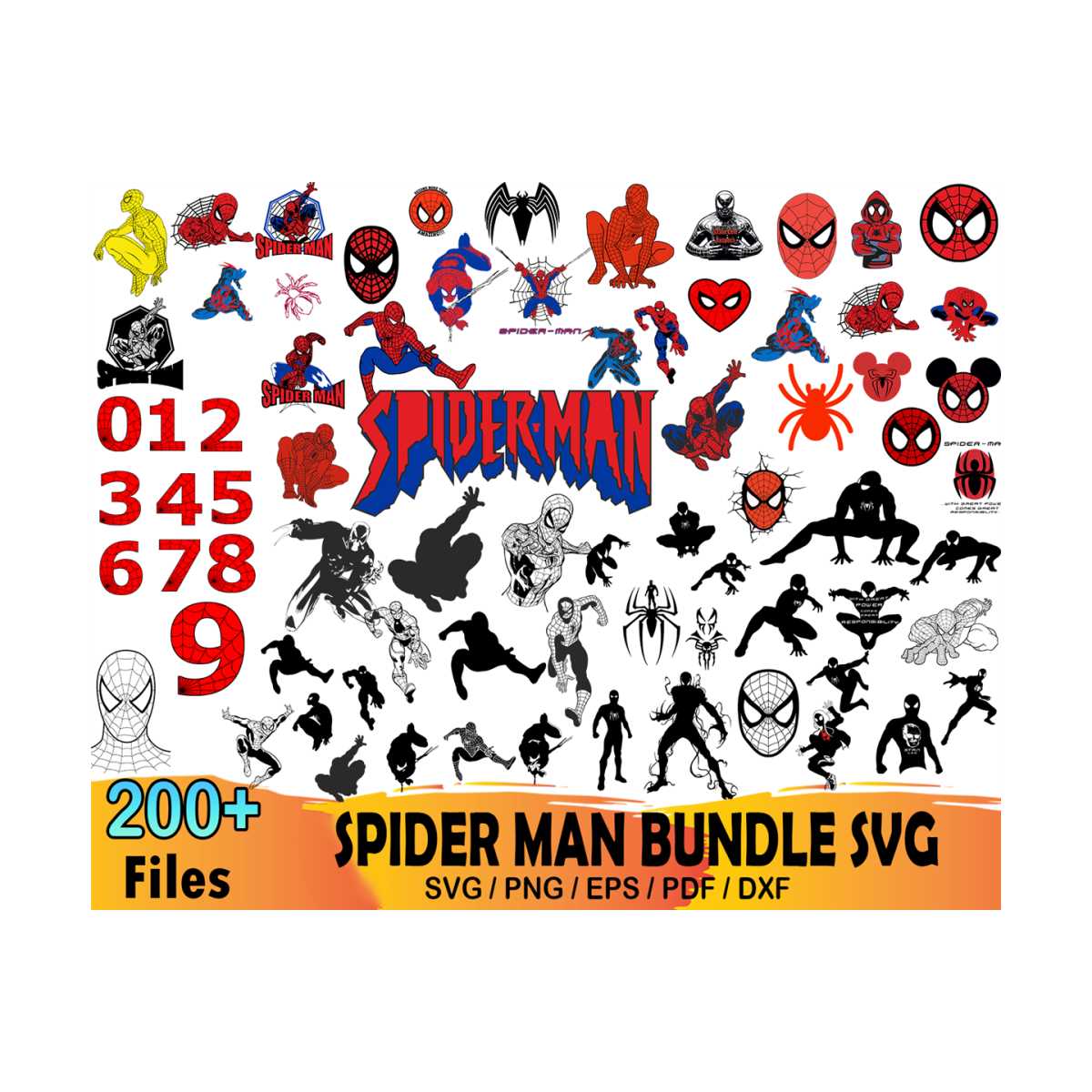 200 Spider Man Bundle Svg, Marvel Svg, Super Hero Svg | Inspire Uplift
