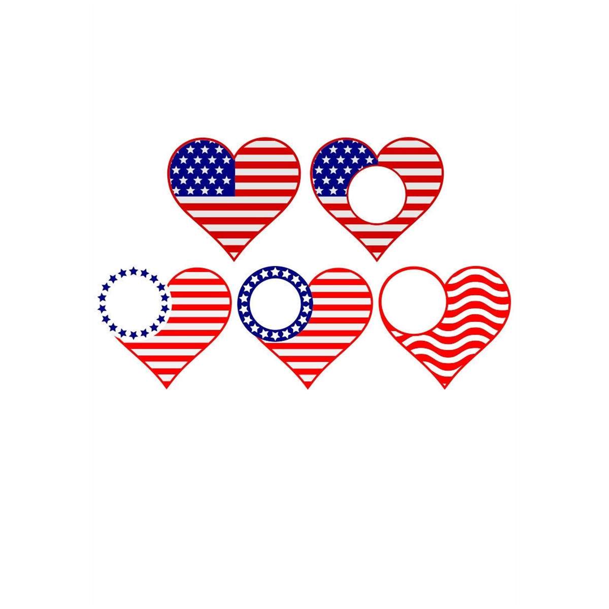 4th of July SVG Bundle, Patriotic Hearts SVG, America SVG, D - Inspire ...