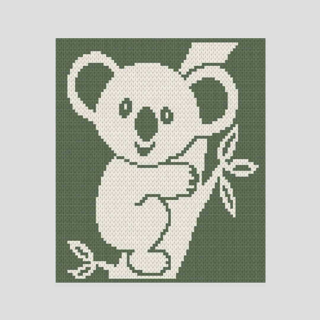 Loop yarn finger knitted Koala blanket pattern PDF Instant D | Inspire ...