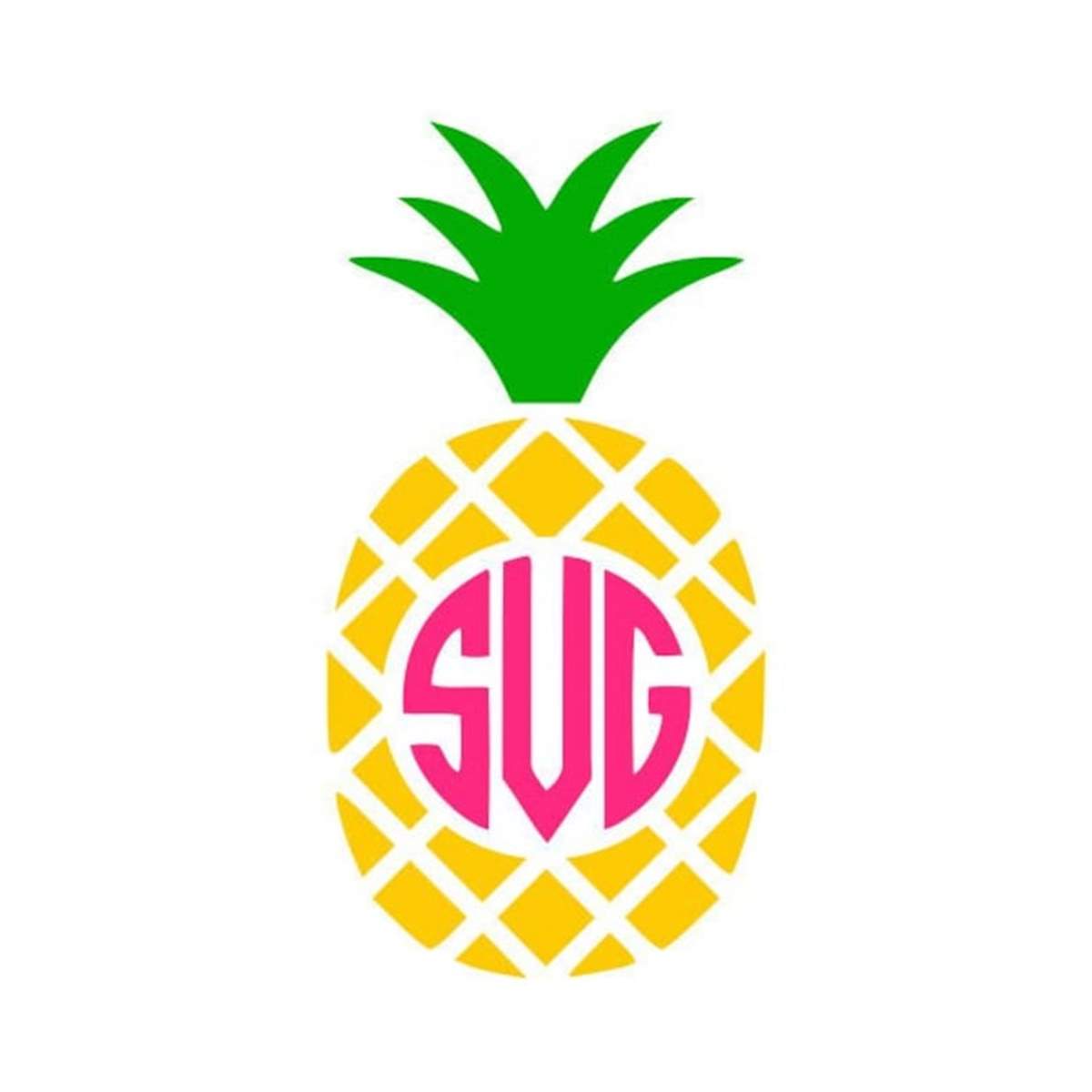 Pineapple SVG, Monogram Frame SVG, Pineapple Monogram, Digit - Inspire ...
