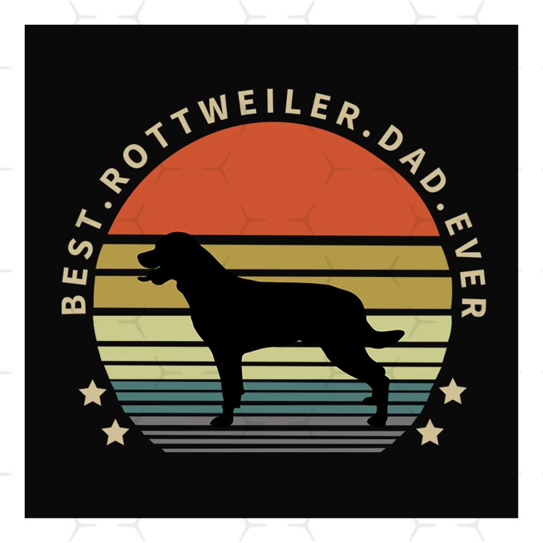 Best Rottweiler Dad Ever Retro Sunset Svg, Fathers Day Svg, | Inspire ...