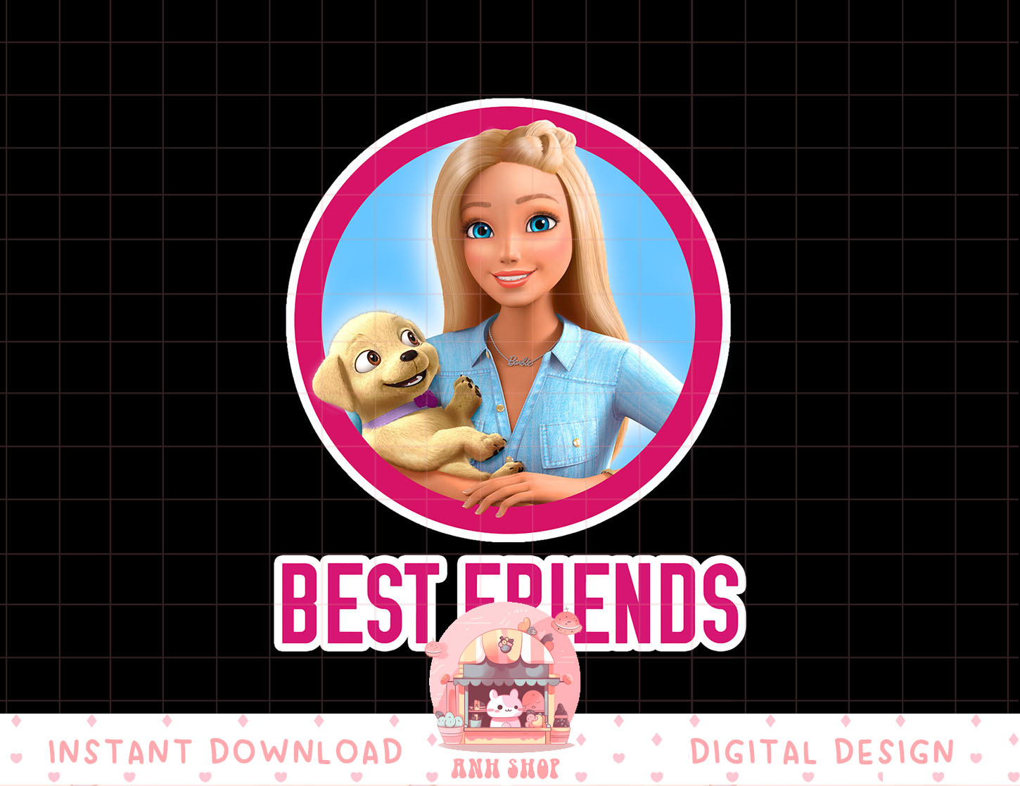 Barbie Dreamhouse Adventures Barbie and Puppy LS png, sublim | Inspire ...