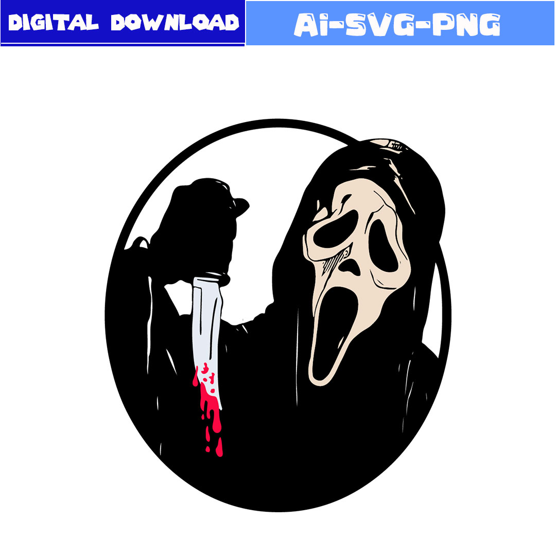 Ghostface Svg, Horror Movies Svg, Horror Svg, Horror Charact | Inspire ...