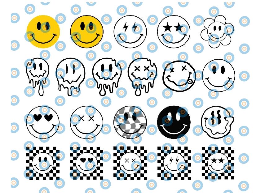 Smiley face svg, smiley svg, drippy smiley svg, melting smil - Inspire ...