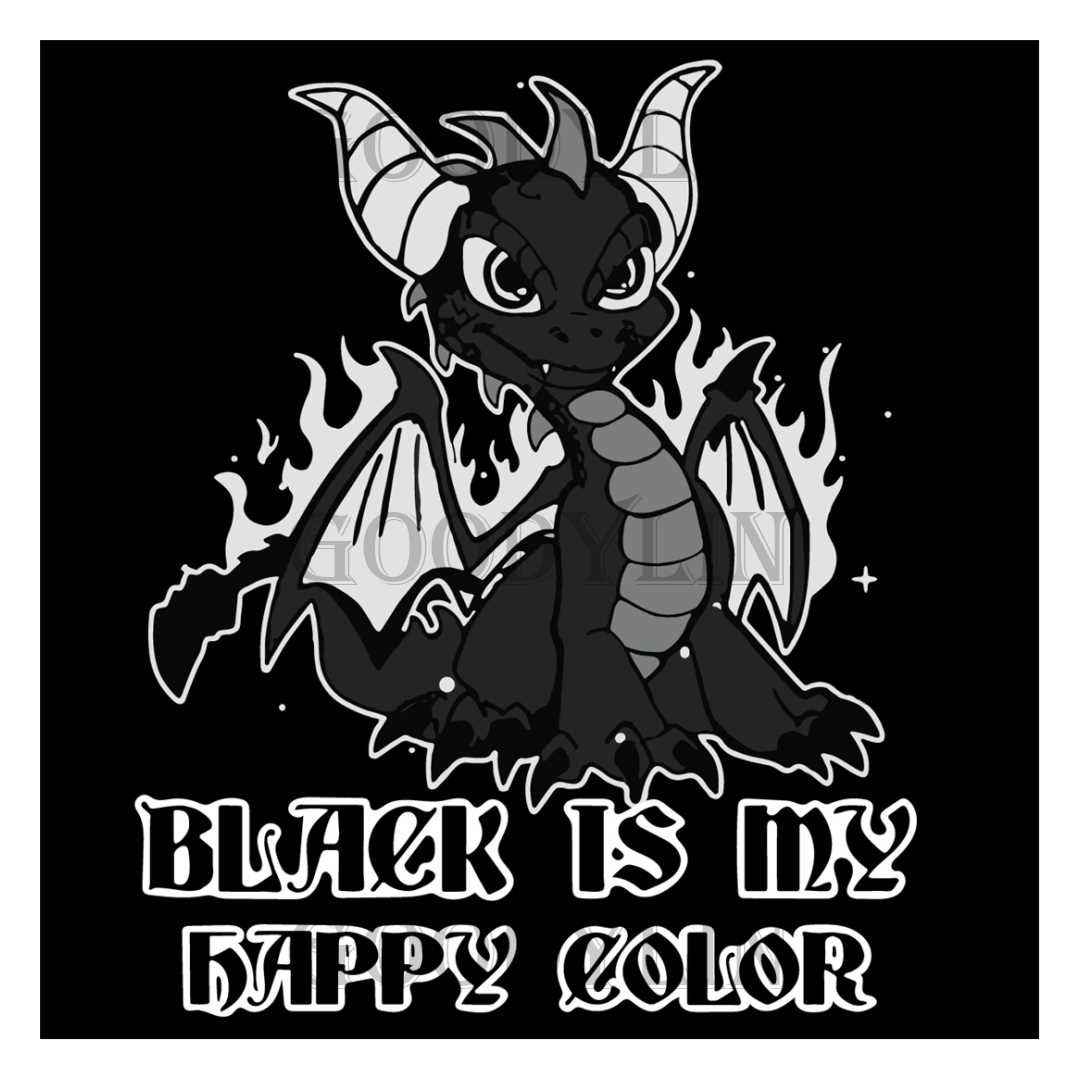 BlackIs My Happy Color Dragon Funny SVG, Dragon SVG, Dragon | Inspire ...