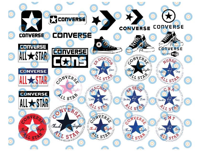 26 Files Converse Logo svg, Chucks svg, Sneaker svg, Convers | Inspire ...