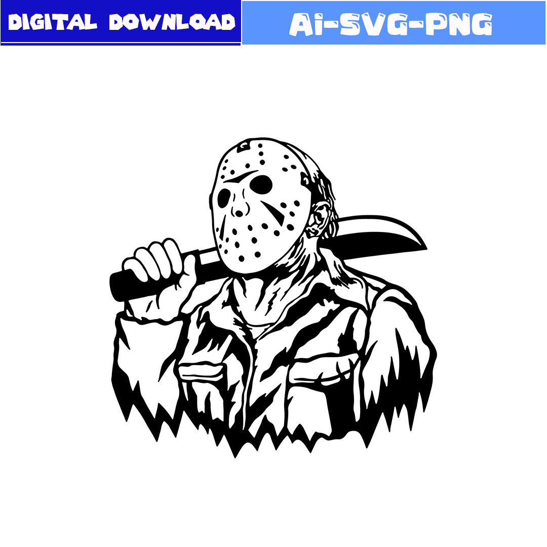 Jason Voorhees Svg, Horror Face Svg, Horror Movies Svg, Horr | Inspire ...