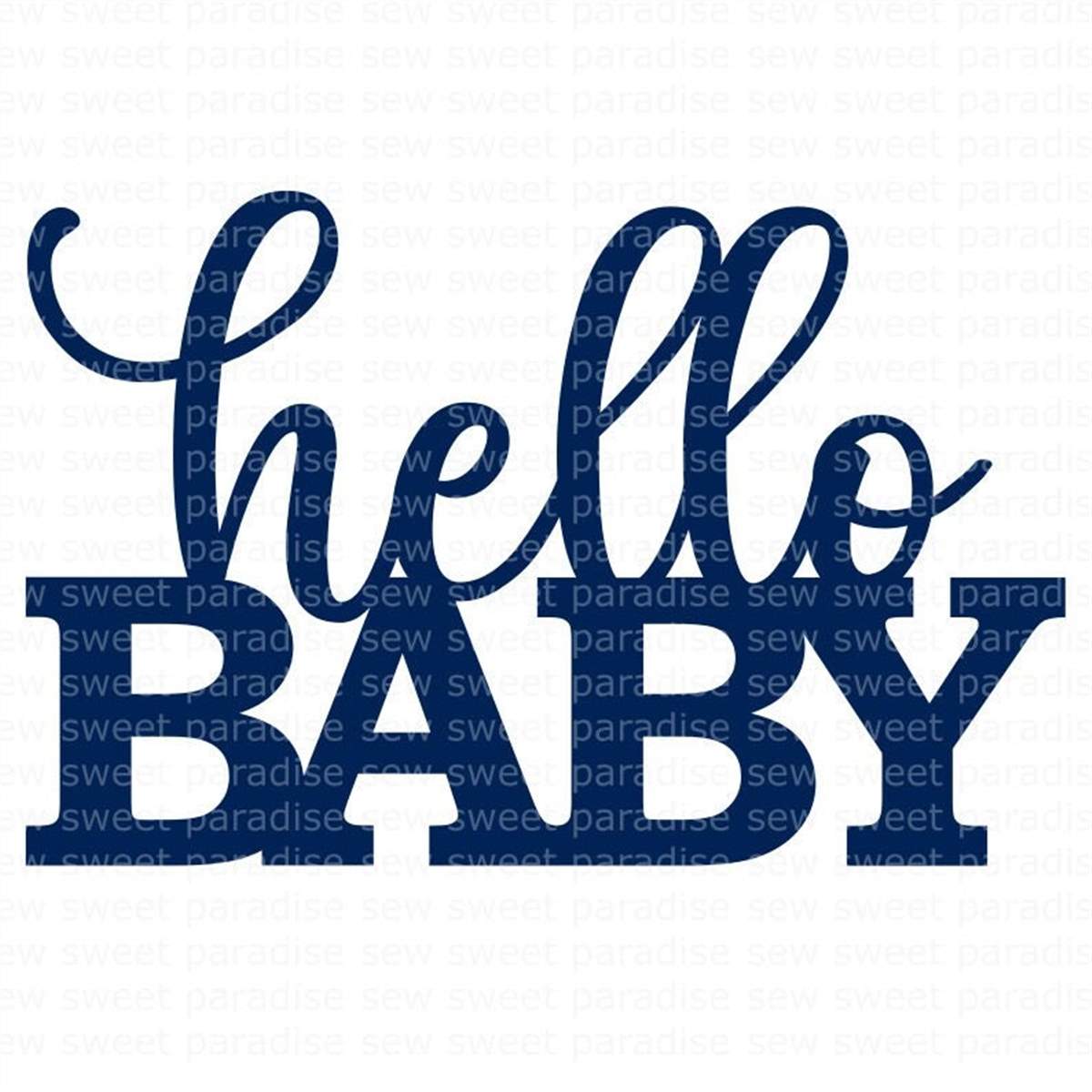 Hello Baby Cake Topper SVG, Baby Shower Cake Topper SVG, Dig - Inspire ...