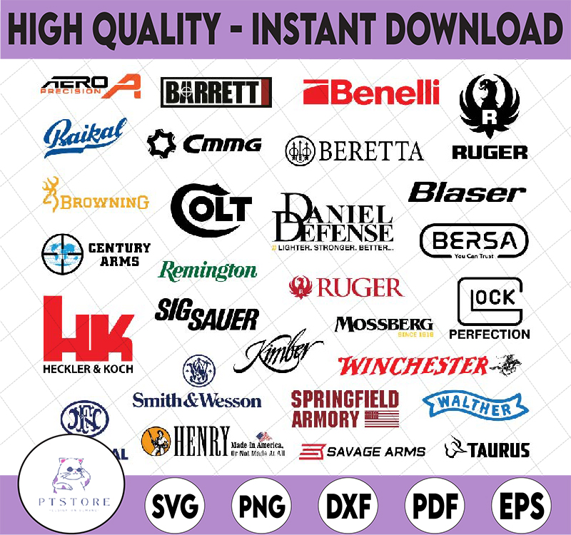 28 Firearms Brands Vectors ai, cdr, eps, pdf, svg and also j | Inspire ...