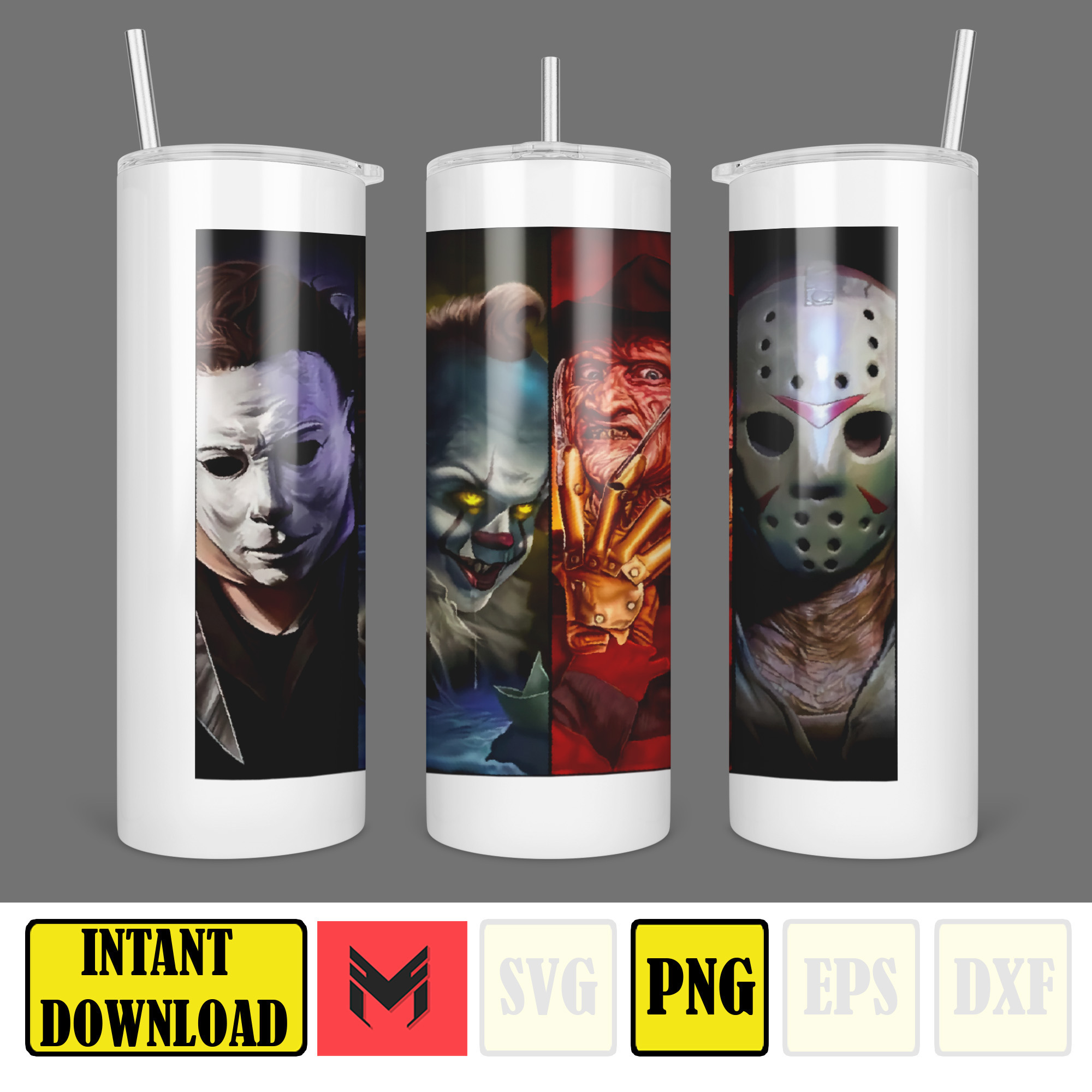 Horror Tumbler Design, 20oz Tumblers, Tumbler Wrap, Tumbler | Inspire ...