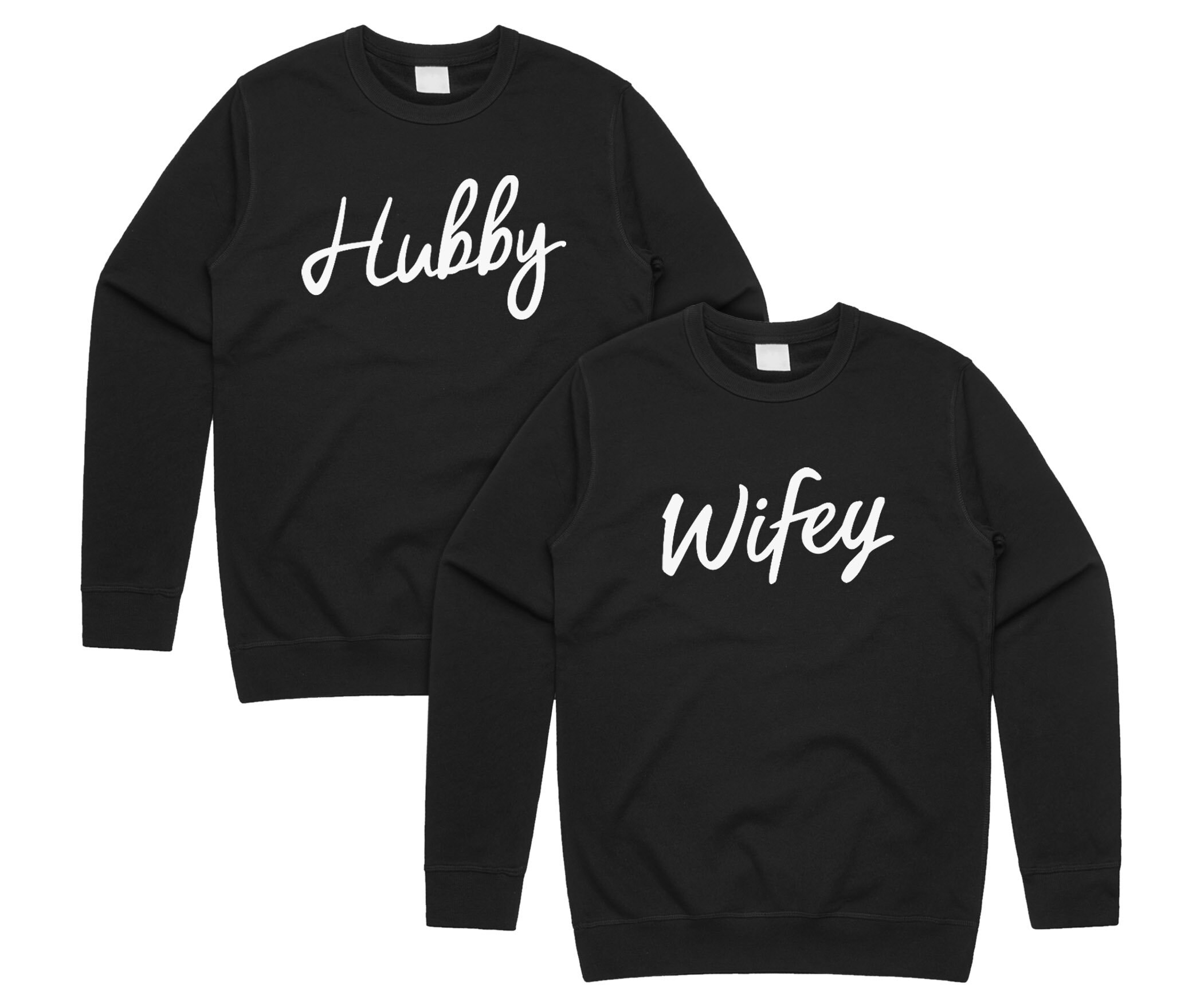 Hubby and Wifey Matching Jumper Sweater Sweatshirt Sweatshir | Inspire ...