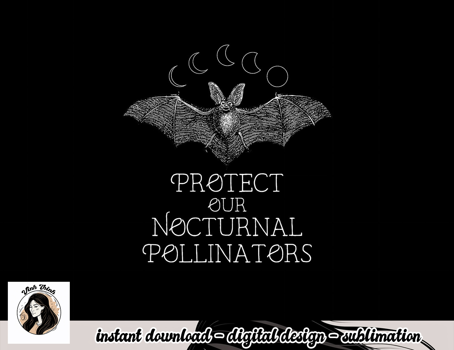 Protect Our Nocturnal Pollinators Bat Moon Phases Halloween | Inspire ...
