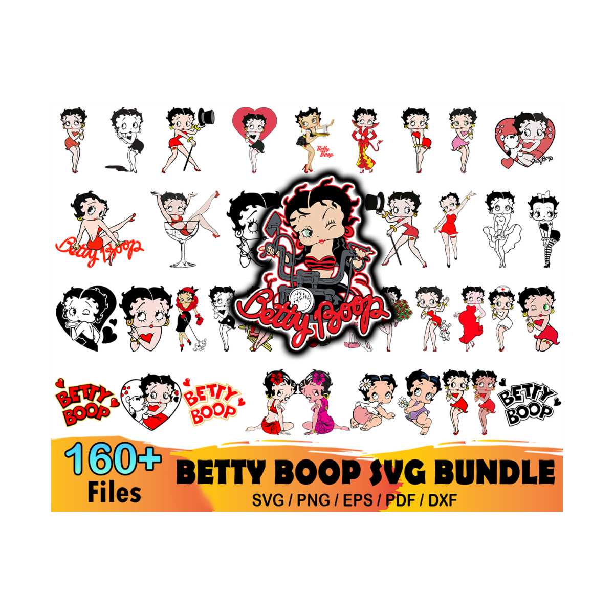 160 Betty Boop Svg Bundle, Betty Boop Vector, Betty Boop Cli | Inspire ...