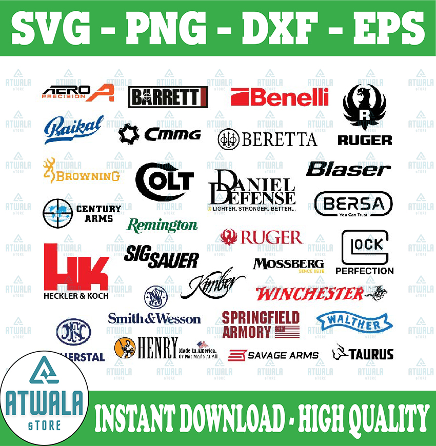 28 Firearms Brands Vectors ai, cdr, eps, pdf, svg and also j - Inspire ...