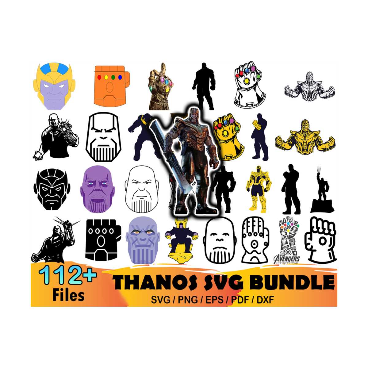 112 Thanos Svg Bundle, Marvel Svg, Avengers Svg, Super Hero | Inspire ...