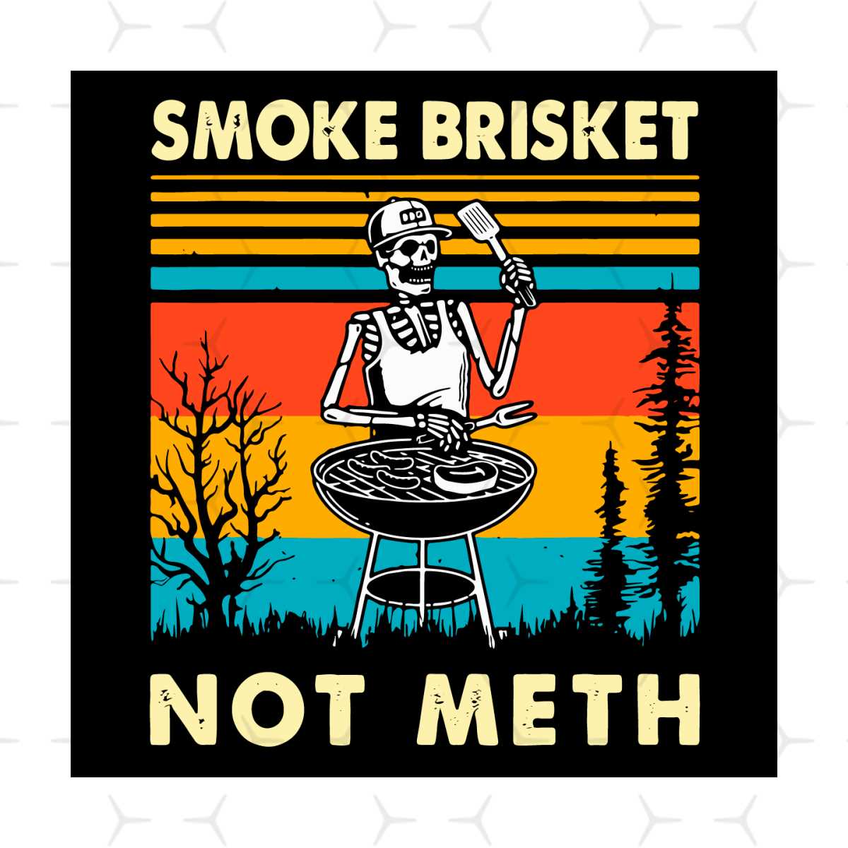 Skeleton Bbq Grilling Smoke Brisket Not Meth Svg, Trending S | Inspire ...