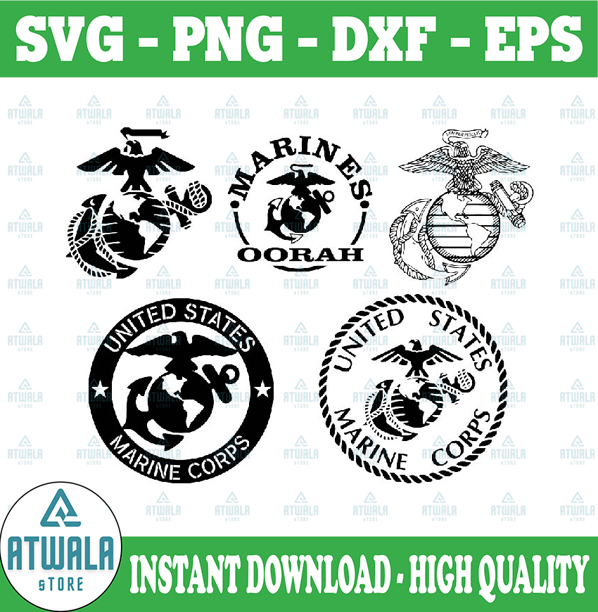 US Marines vector svg, eps, dxf, png high res, jpg, pdf, web | Inspire ...