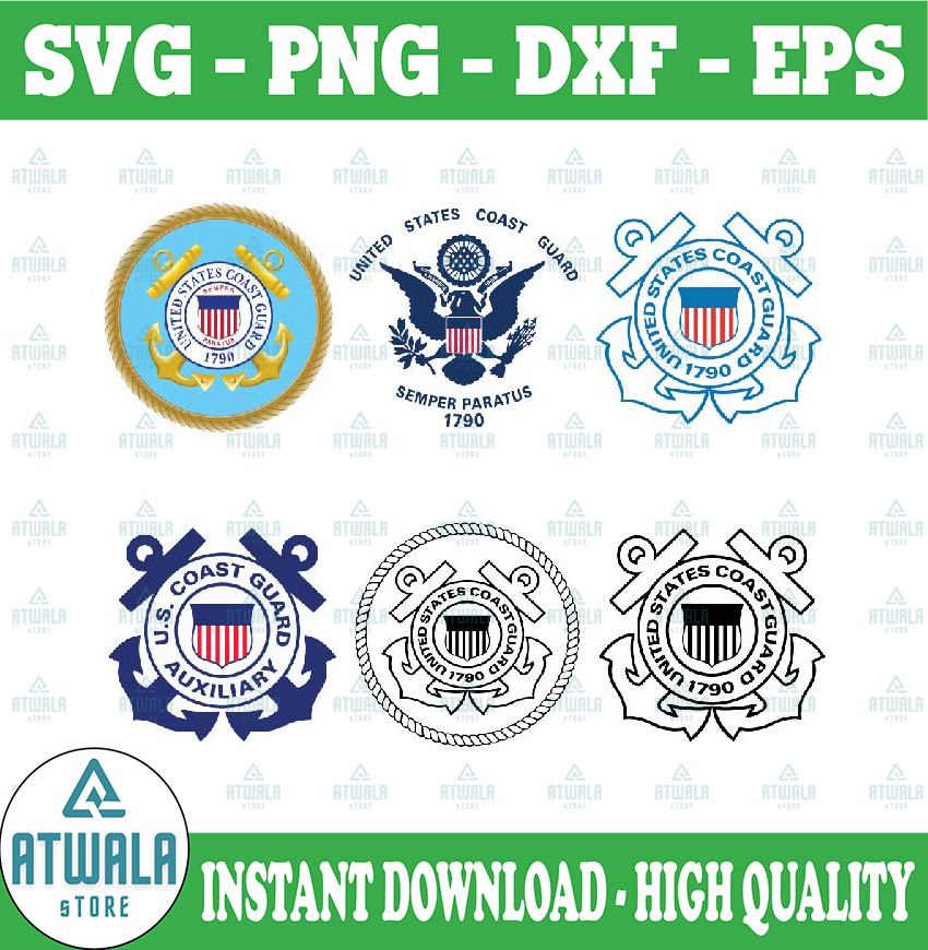 US Coast Guard vector svg, eps, dxf, png high res, jpg, pdf, | Inspire ...