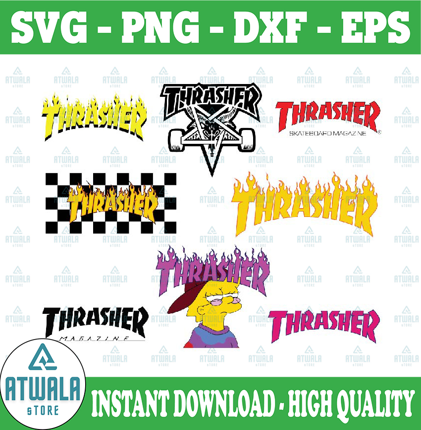 Thrasher Bundle Svg, Thrasher Logo Svg, Thrasher Brand Logo | Inspire ...
