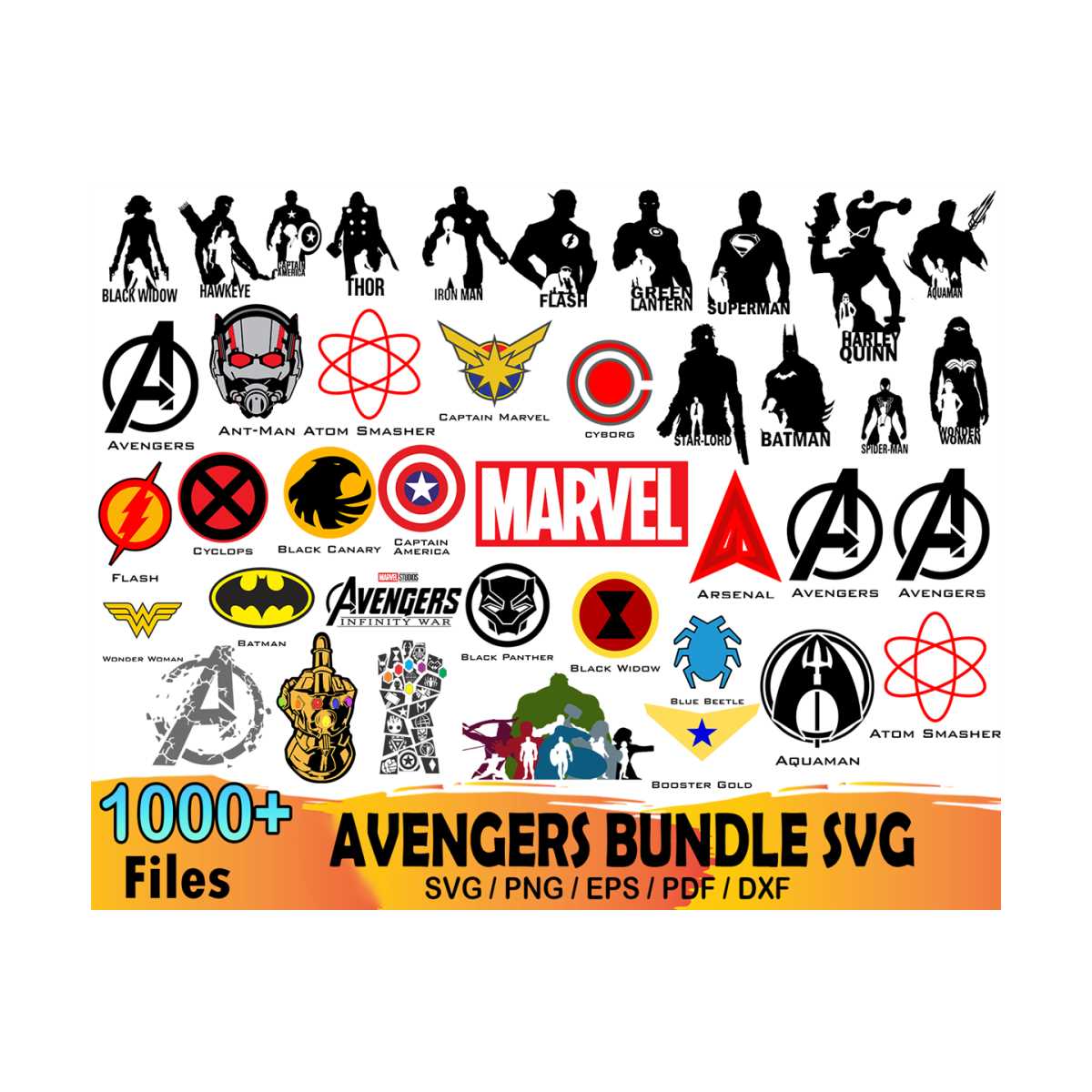 1000 Avengers Svg Bundle, Marvel Svg, Endgame Svg | Inspire Uplift