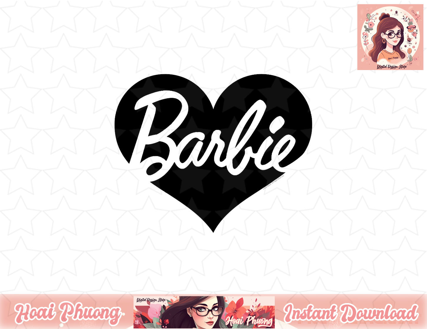 Barbie Heart Logo png, sublimation copy | Inspire Uplift