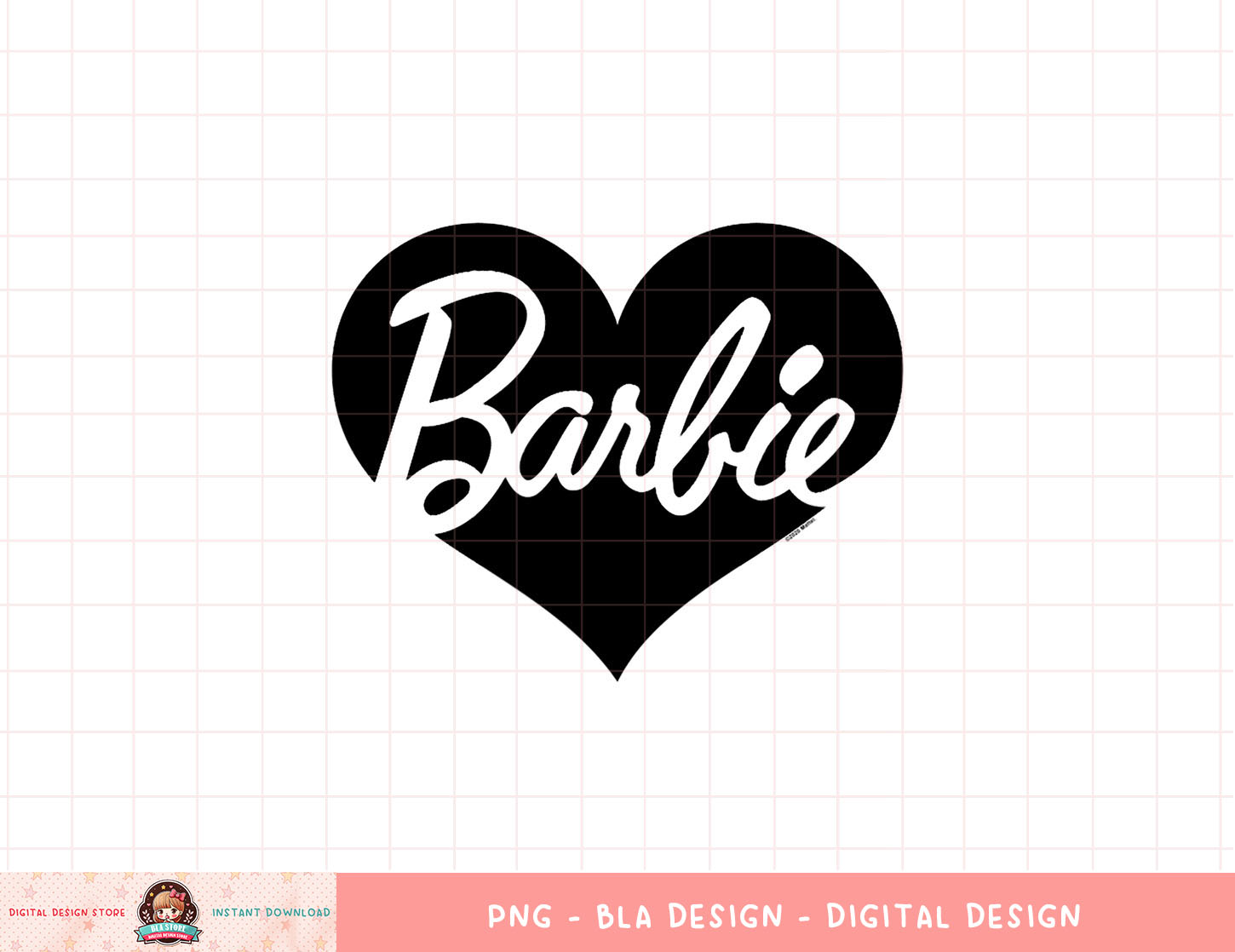 Barbie Heart Logo png, sublimation copy | Inspire Uplift