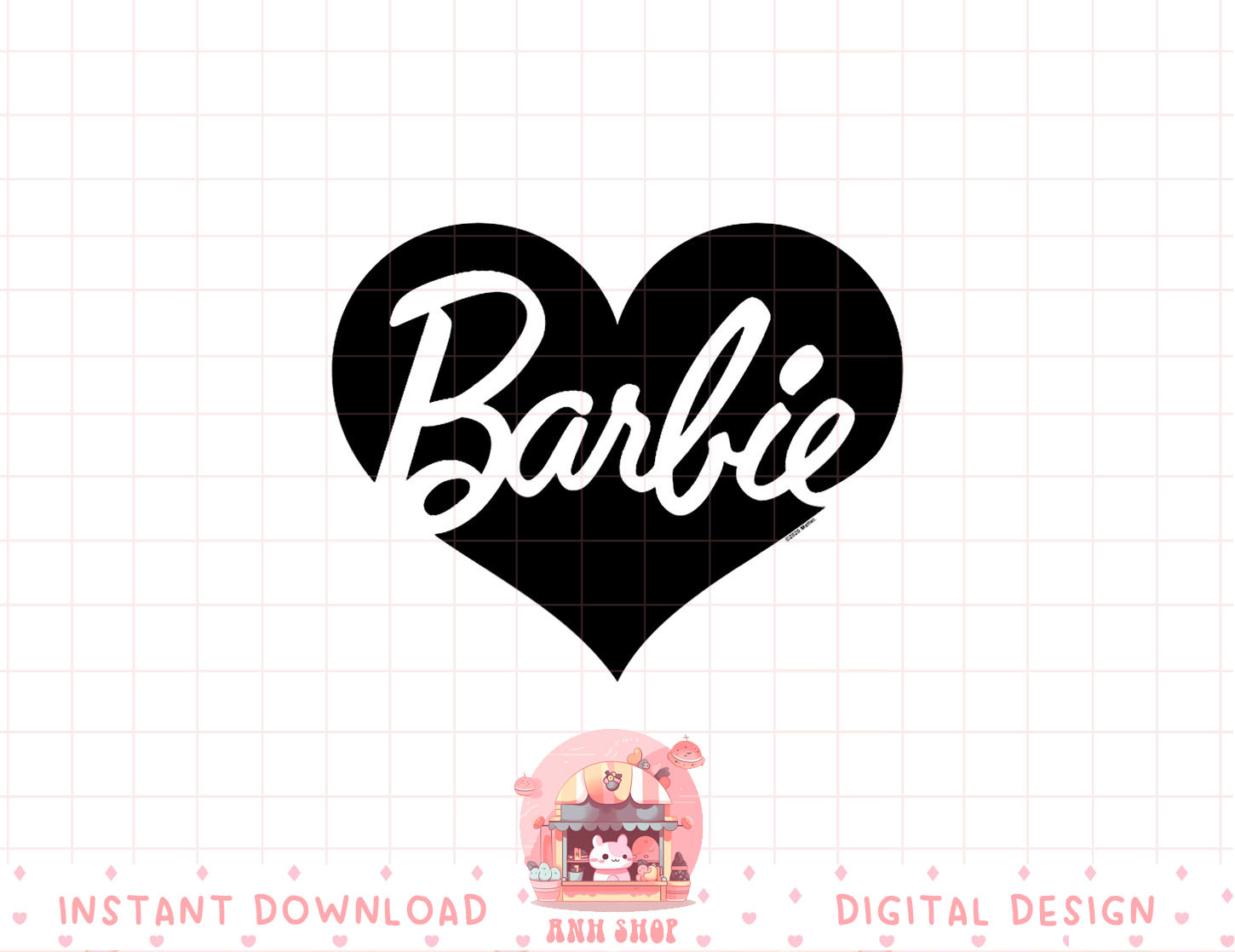 Barbie Heart Logo png, sublimation copy | Inspire Uplift