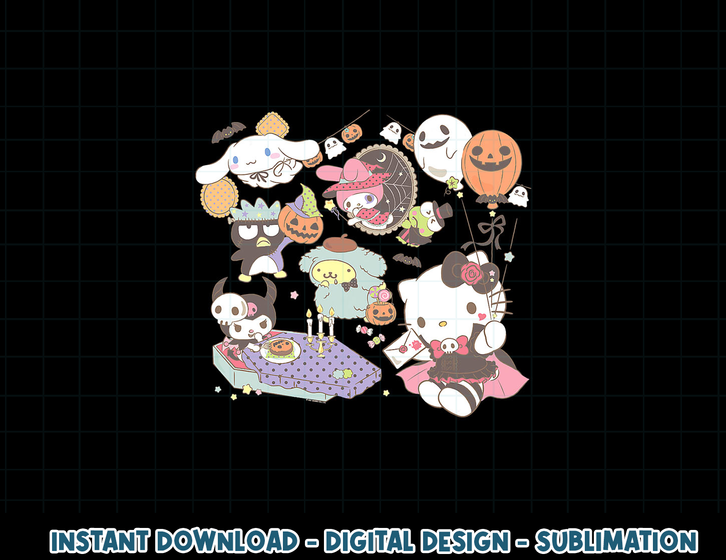 Sanrio Characters Costume Party Halloween png, sublimation c | Inspire ...