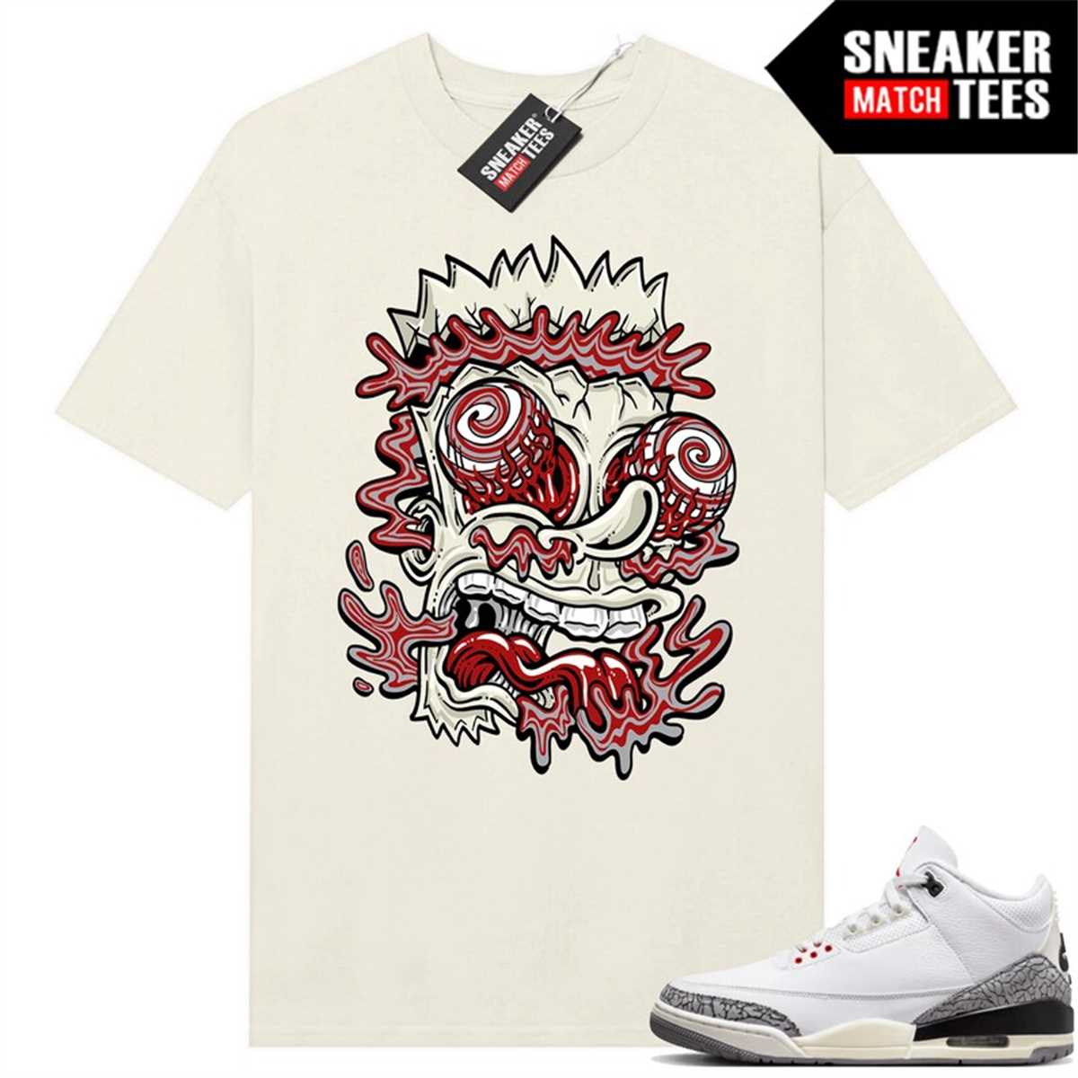 White Cement 3s to match Sneaker Match Tees Sail 'Trippy Bar - Inspire ...