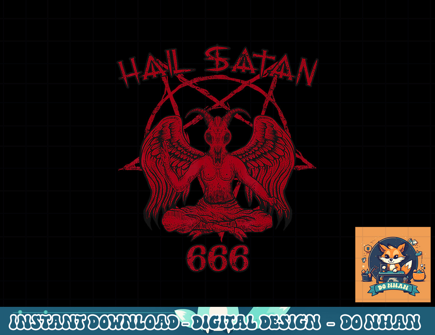 Satan loves me Hail Satan devil 666 saying png, sublimation - Inspire ...