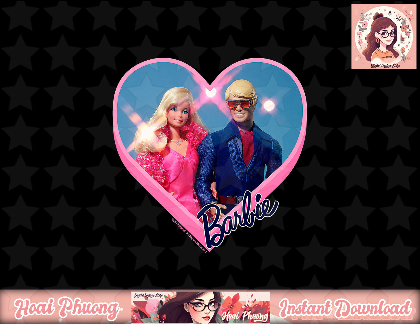 Barbie Ken Heart png, sublimation copy | Inspire Uplift