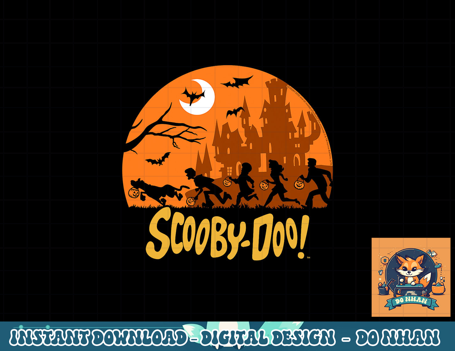 Scooby-Doo The Gang Halloween Silhouette Logo png, sublimati - Inspire ...