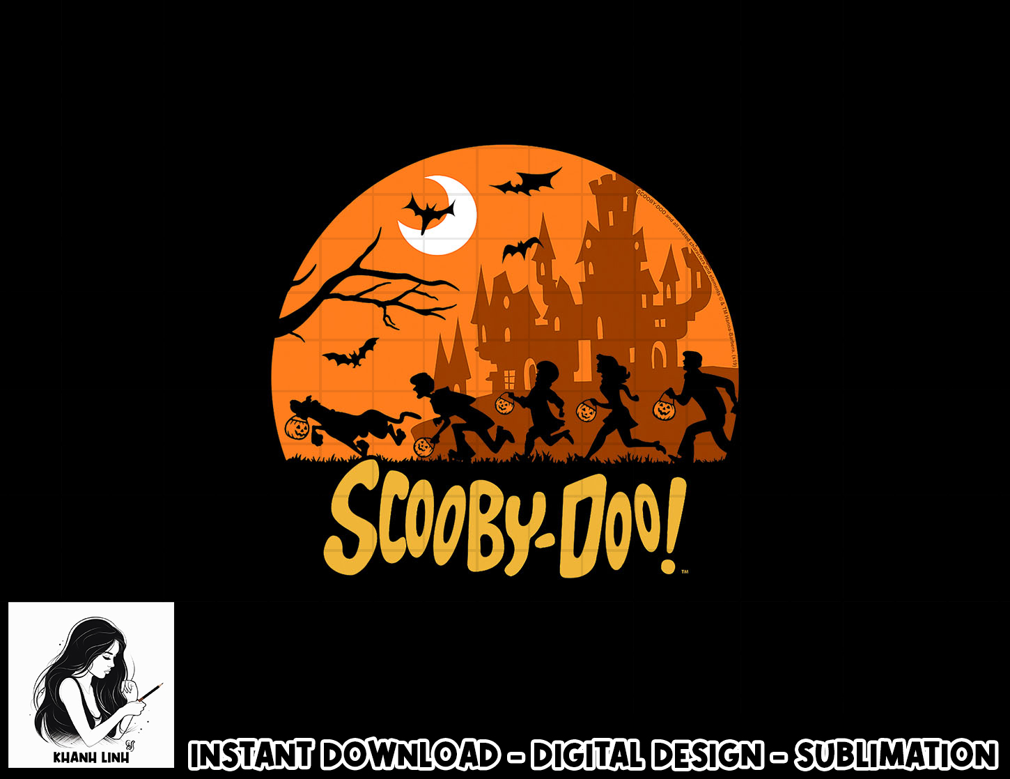 Scooby-Doo The Gang Halloween Silhouette Logo png, sublimati - Inspire ...