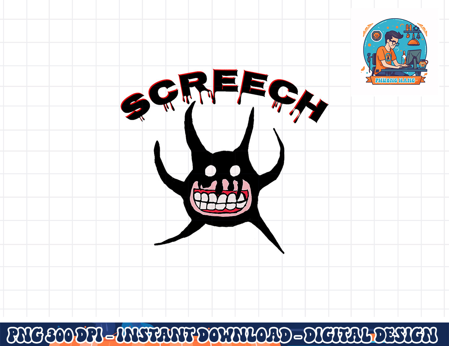 Screech Horror Game Doors Monster for Kids & Fans png, subli | Inspire ...