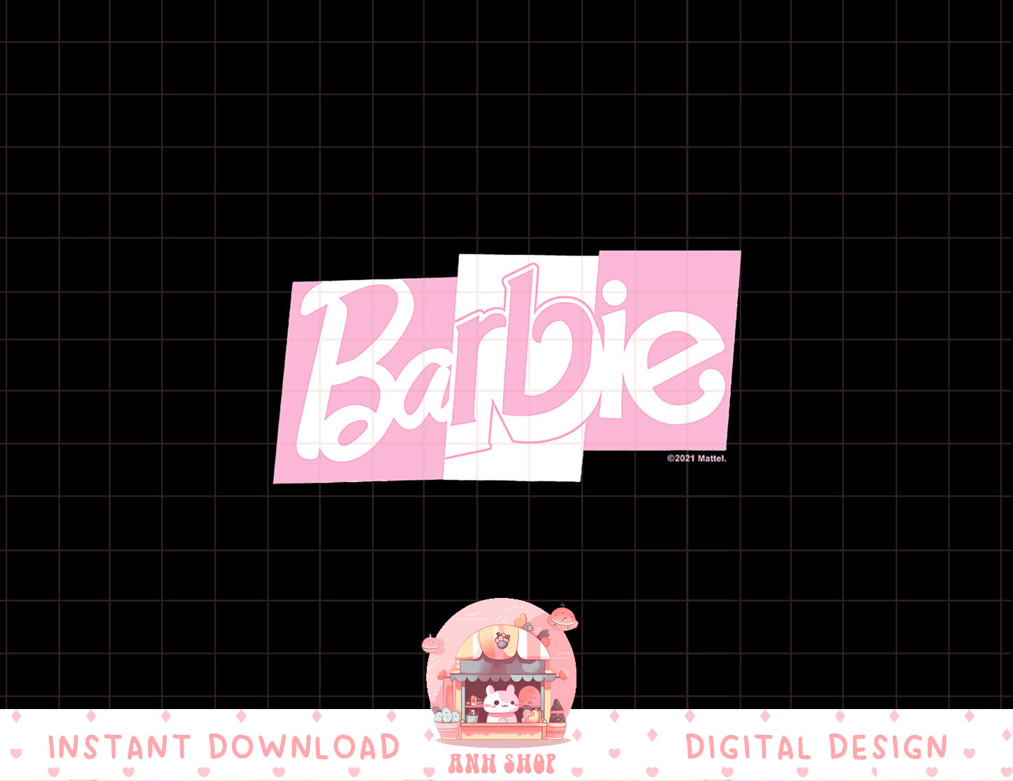 Barbie Mixed Font Pink and White Logo png, sublimation copy - Inspire ...