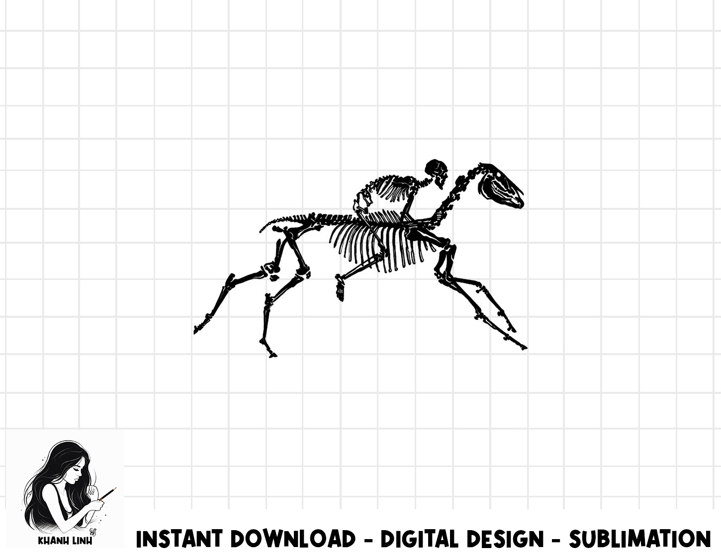 Skeleton Riding Horse png, sublimation Halloween Costume Gif | Inspire ...