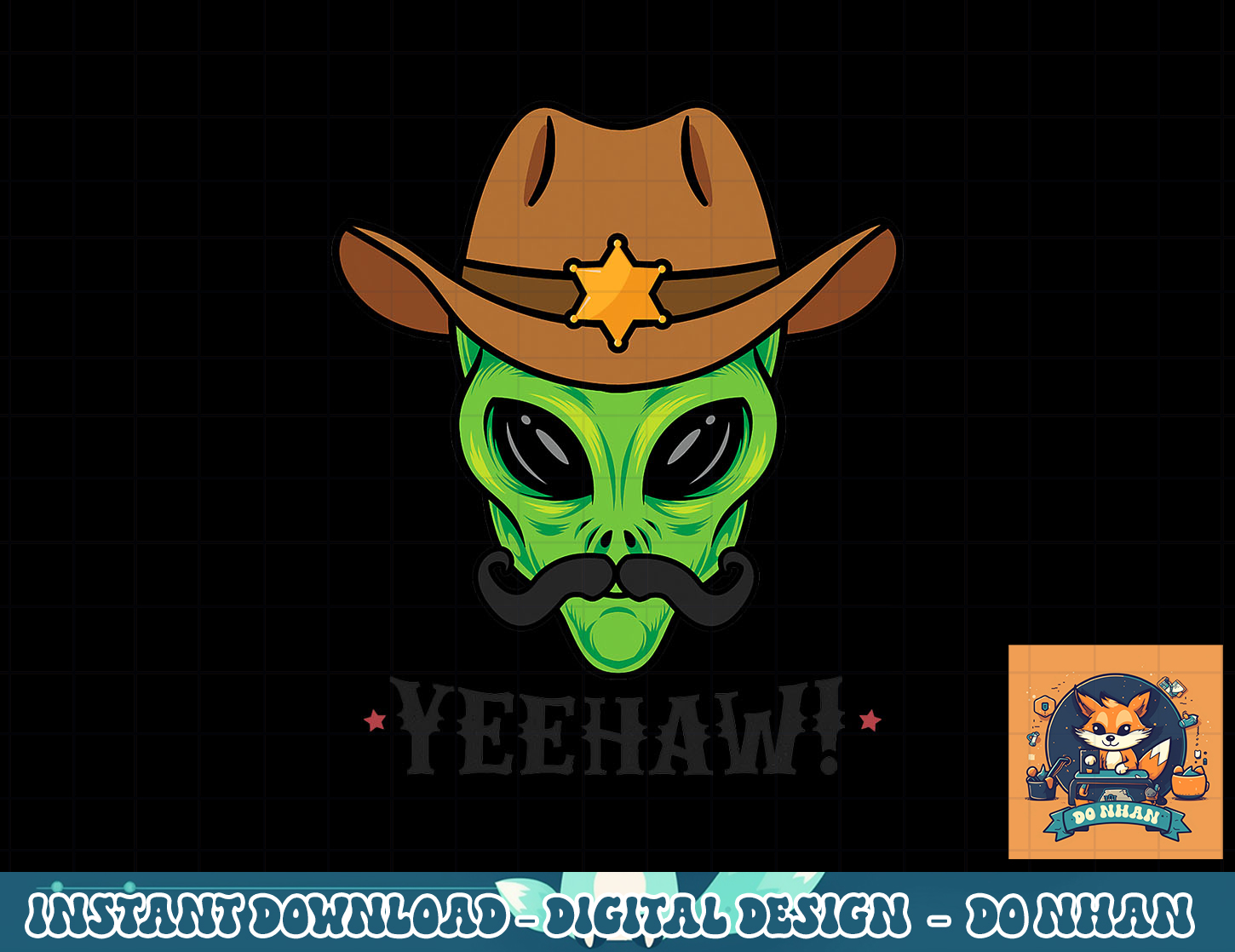Space Yeehaw Alien Cowboy Halloween Alien Western png, subli - Inspire ...