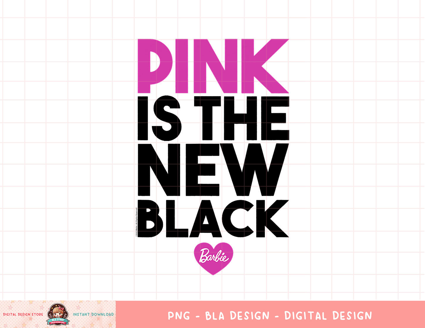 Barbie Pink Gradient Logo png, sublimation copy | Inspire Uplift